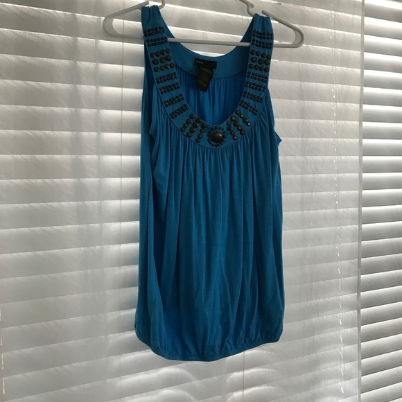 Grace Elements | Tops | Scoop Tank Top With Bronze Beading | Poshmark